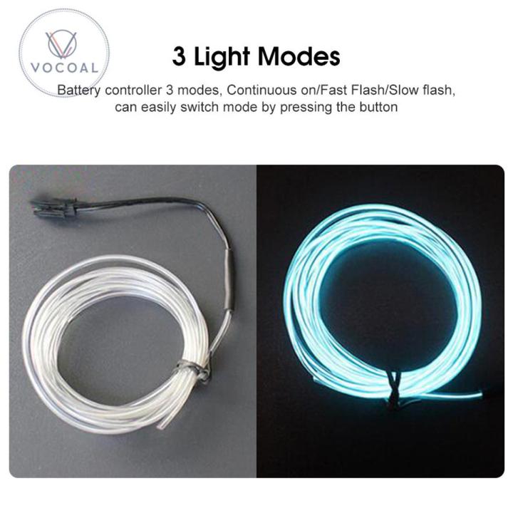 Vocoal 3M Light Strip El Wire String Strip Ice Blue Lights Strips Neon ...