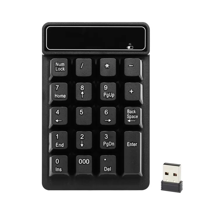 HXSJ 2.4Ghz Numeric Keypad Mechanical Feel Number Pad Keyboard 19 Keys ...