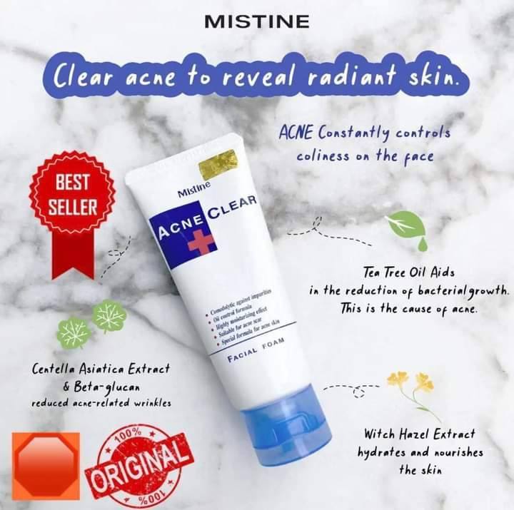 MISTINE ACNE CLEAR FACIAL FOAM 85G. Face Wash (Made In Thailand) Quality 2024 | Daraz.com.bd
