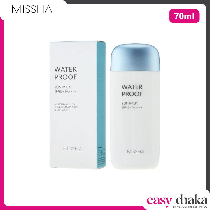 Missha All Around Safe Block Waterproof Sun Milk SPF50+/PA+++ (70 ml ...