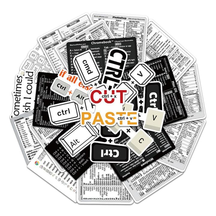 30Pcs Windows+ Word/Excel /Adobe Photoshop Keyboard Guide Shortcut ...