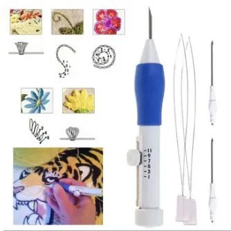 Metal Magic Embroidery Pen Set Embroidery Needle Weaving Tool Fancy ...