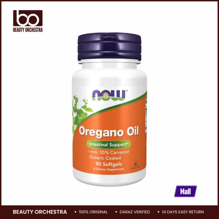 NOW Oregano Oil with Ginger and Fennel Oil Enteric Coated 90 Softgels ...