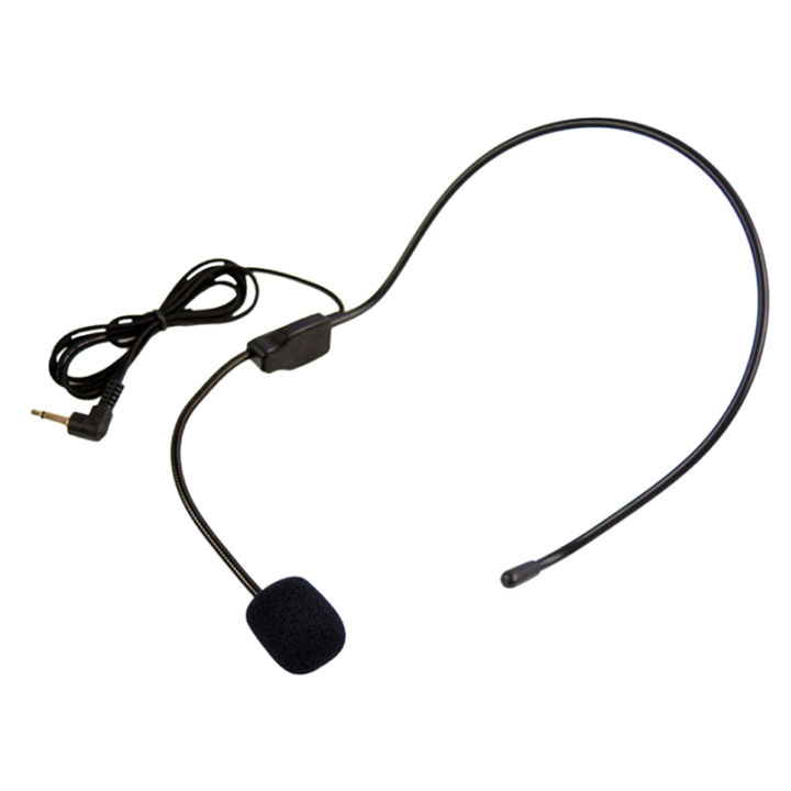 3.5mm Plug Headset Mic Head-mounted Portable Guide Lecture Speech ...