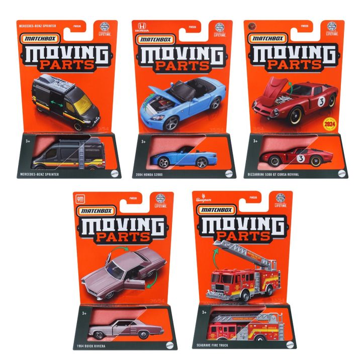 Mattel Matchbox Moving Parts 2024 Mix 5 Vehicles FWD28-N Model ...