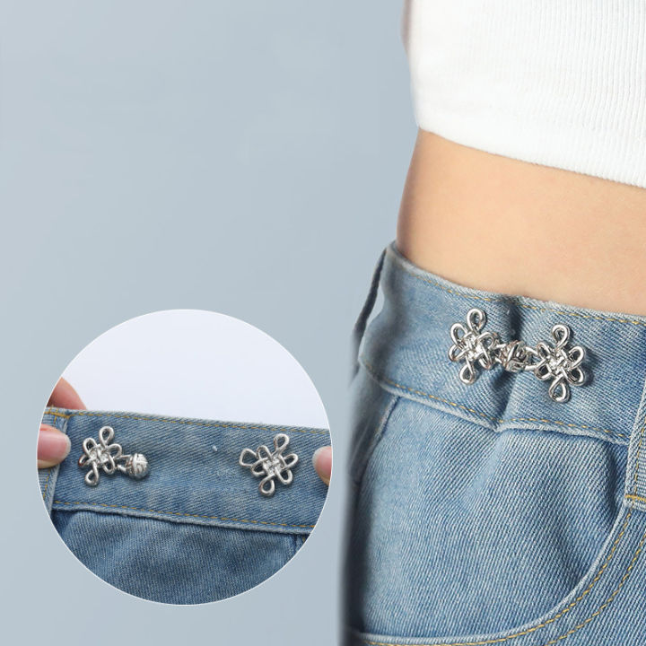 Chinese Knot Waist Buckle Detachable Pants Clips Waist Tightener Nail ...