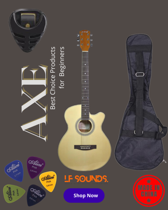 Axe Acoustic Guitar - Natural | Daraz.com.bd