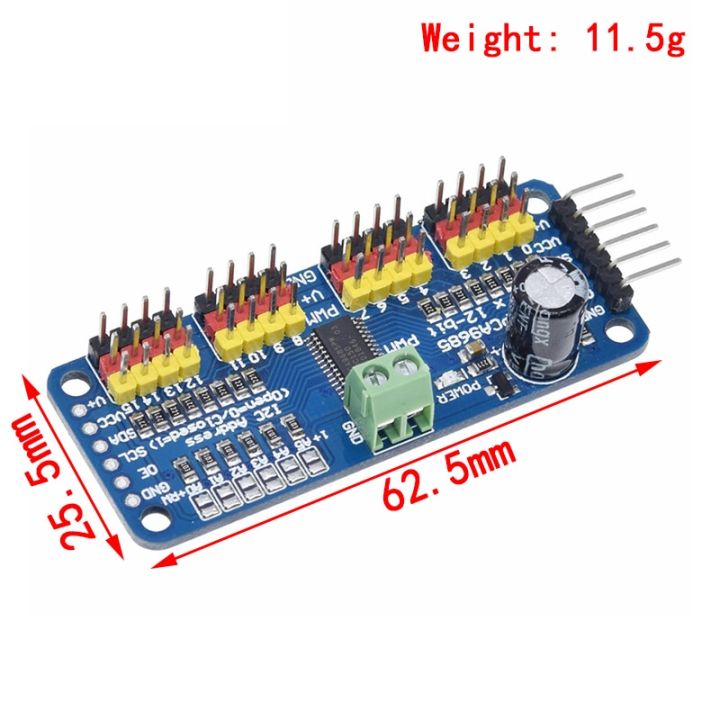 【Factory-direct】 16-Channel 12-bit PWM Servo Driver - I2C interface ...