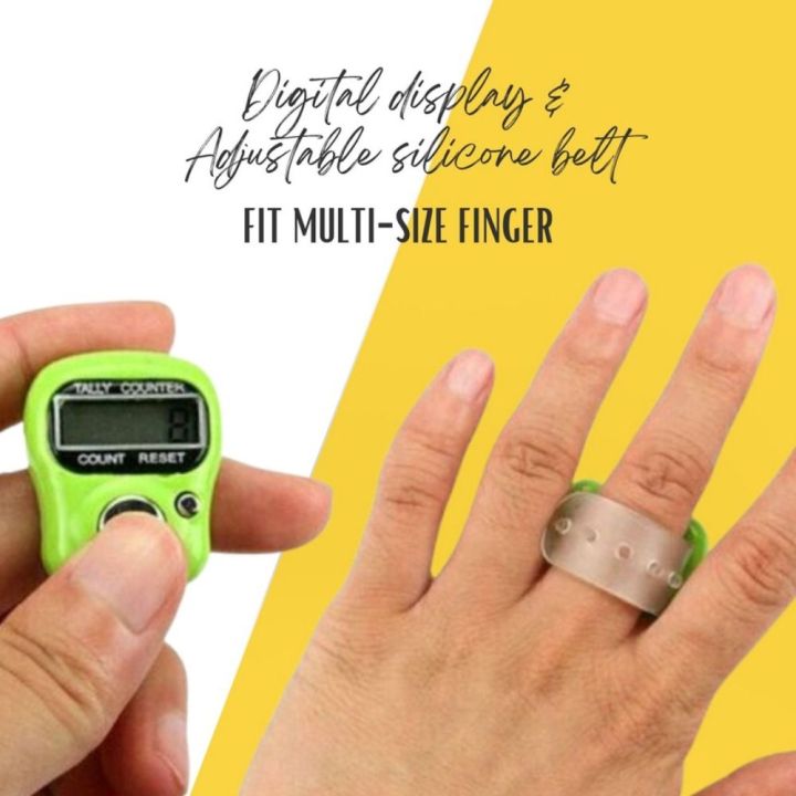 Portable Plastic Finger Ring Counter Random Color Digital Chanting ...