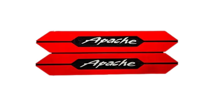 Front suspension sticker for apache bike or bike suspension sticker-red ...