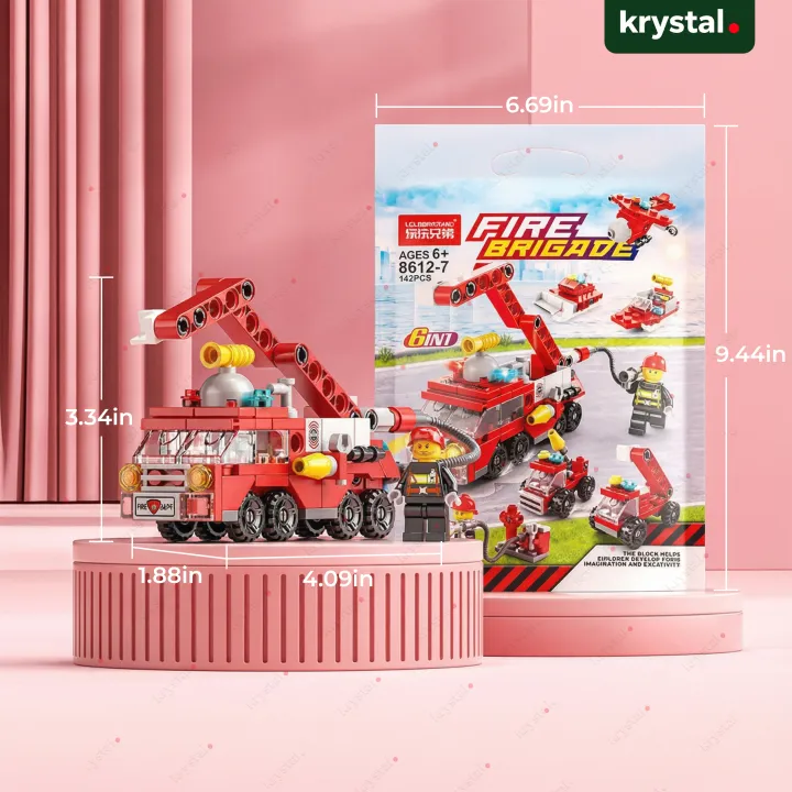 【Krystal】6-in-1 Mini Brick Building Blocks Toy Set, Micro Block ...