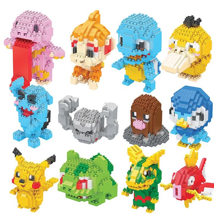 41 Styles Of Pokemon Small Building Blocks Cartoon Pikachu Animal Mini ...