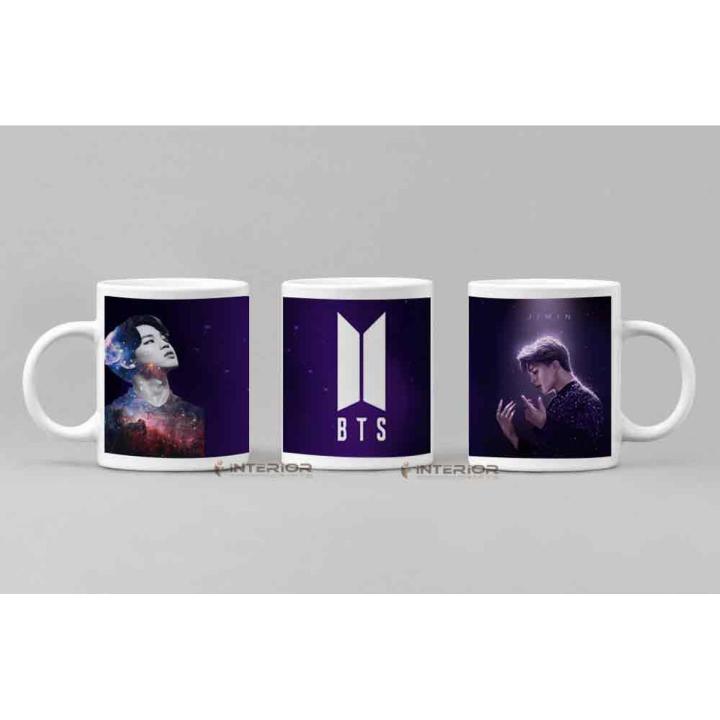 BTS JIMIN ART Design Printed White Ceramic Tea, Milk and Coffee Mug/Cup ...