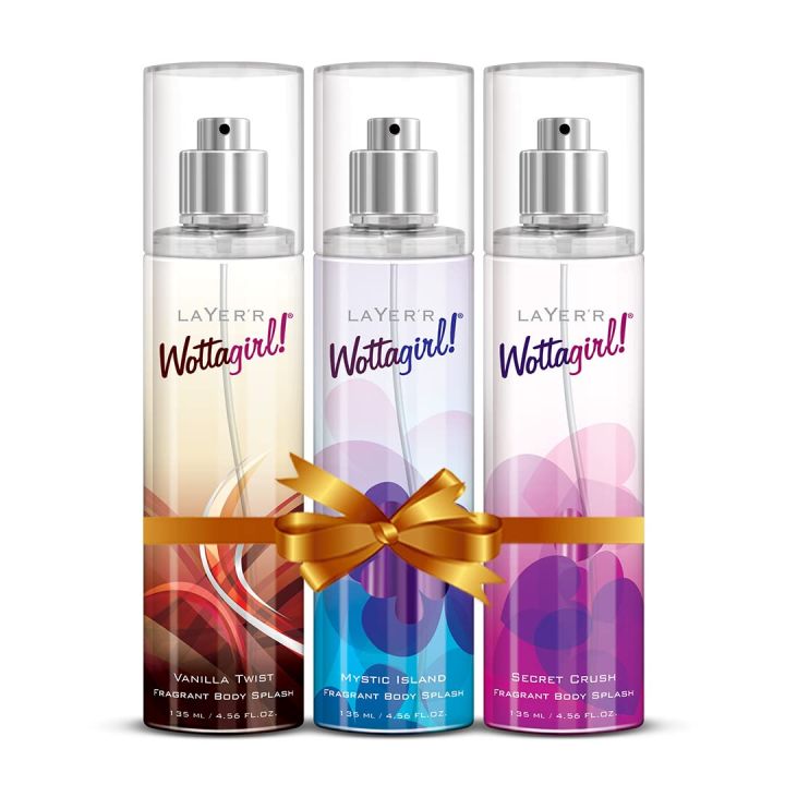 LAYER'R Wottagirl Body Splash Combo for women Pack of 3 Vanilla Twist ...