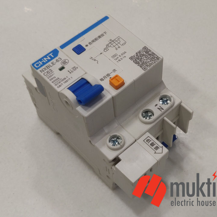 CHINT 40A SP RCBO 30mA 6KA Residual Current Operated Circuit Breaker NXBLE 1P Earth Leakage ...