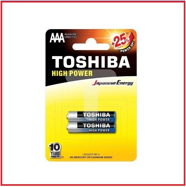 TOSHIBA High Power Japanese Energy AAA Alkaline Battery - (1 Pair ...