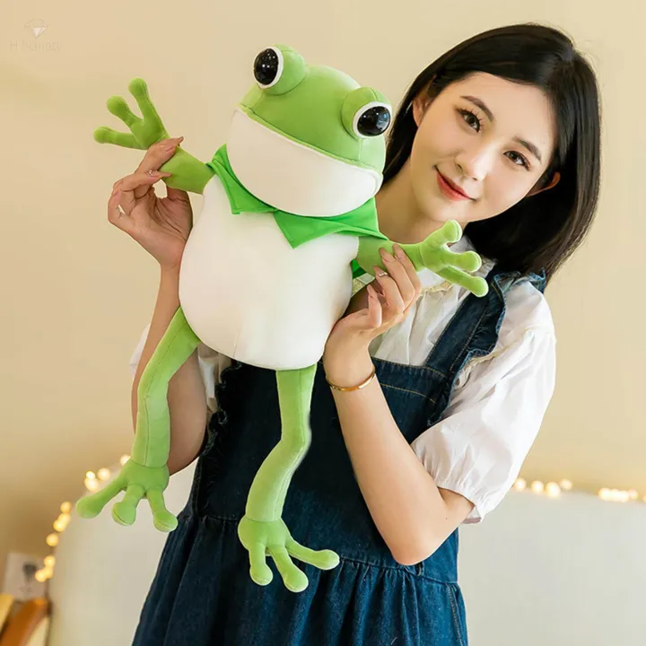 Plush Frog Doll Cute Plush Toy Gift Ornaments Green Plush Frog Toy ...