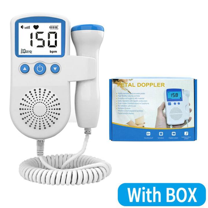 Doppler Fetal Ultrasound Baby Monitor Portable Pregnancy Fetus Detector ...