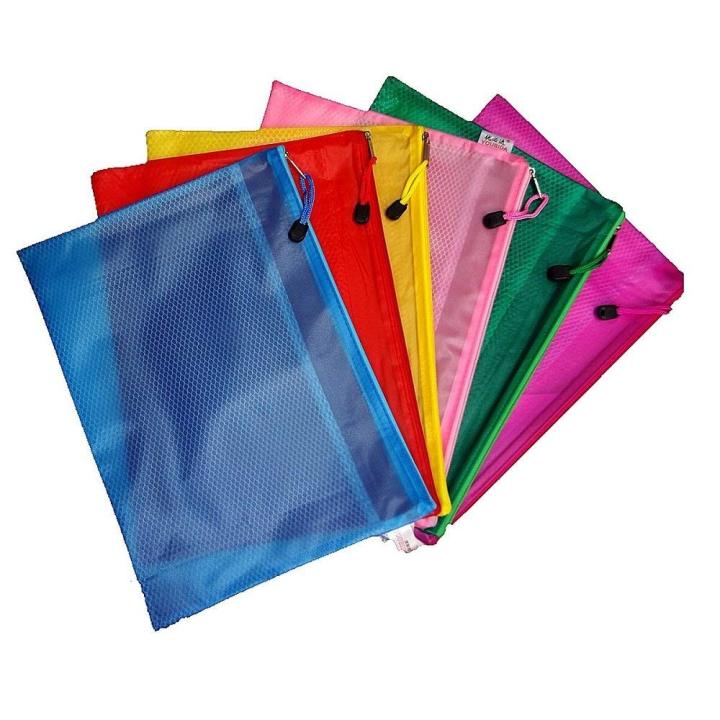 A3/A4 Zipper File Size Bags Waterproof Double Layer Stationery File ...