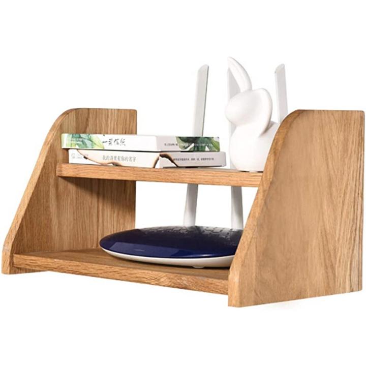 Wall shelves solid wood set-top box shelf living room wall WIFI ...