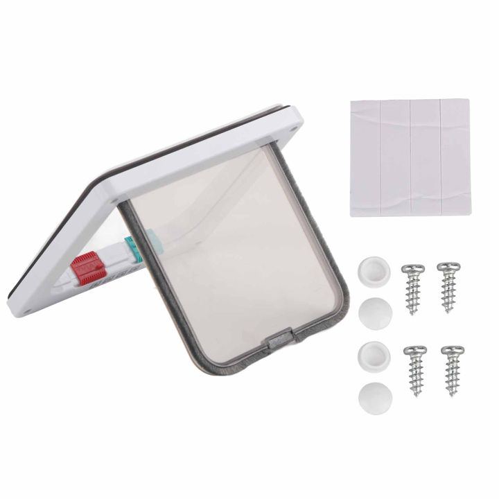 Size S 4 Way Lockable Pet Cat Small Dog Flap Door For Pet Care | Daraz ...