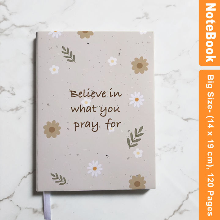 Notebook- Believe in what you pray for- Aesthetic Journal Notebook (14 ...