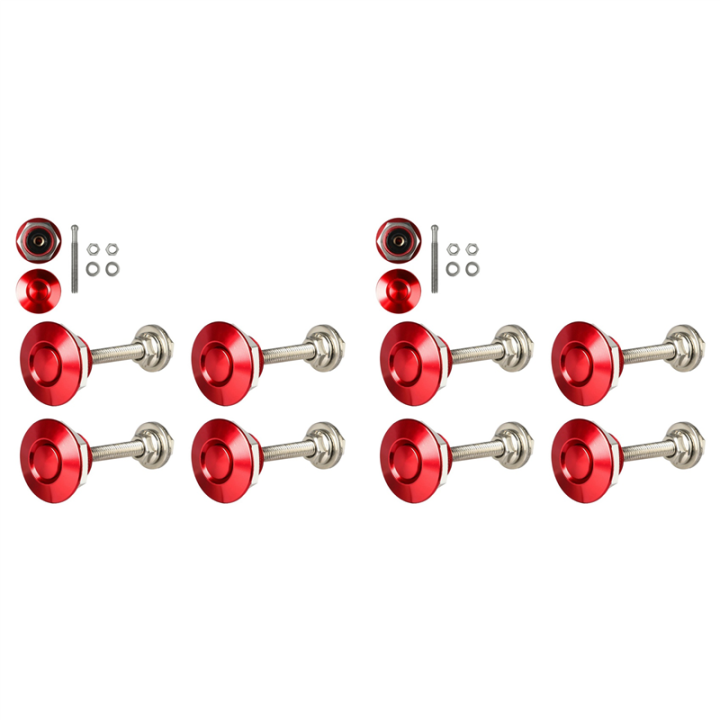 8X Quick Release Push Hood Latch Button Car Pin Bonnet Lock Bumper Clip ...