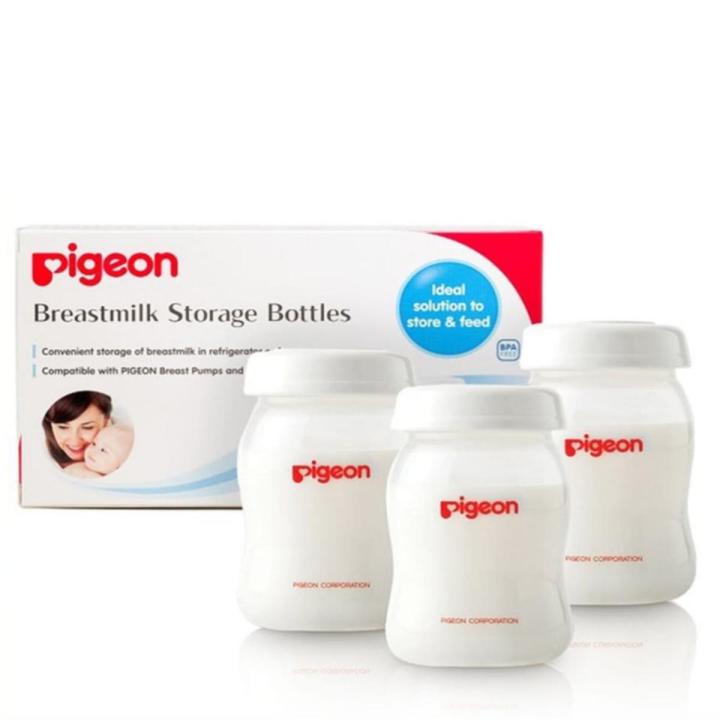 Pigeon Breastmilk Storage Bottle Wide Neck 3pcs 160ml | Daraz.com.bd