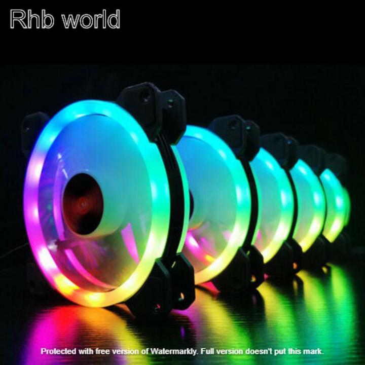 Hi Speed RGB 120mm Silent Computer Casing Cooling Fan -Multycolour ...