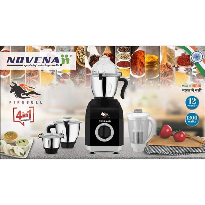 Novena Firebull Mixer Grinder (4 In 1) 1200Watts Made In India | Daraz ...