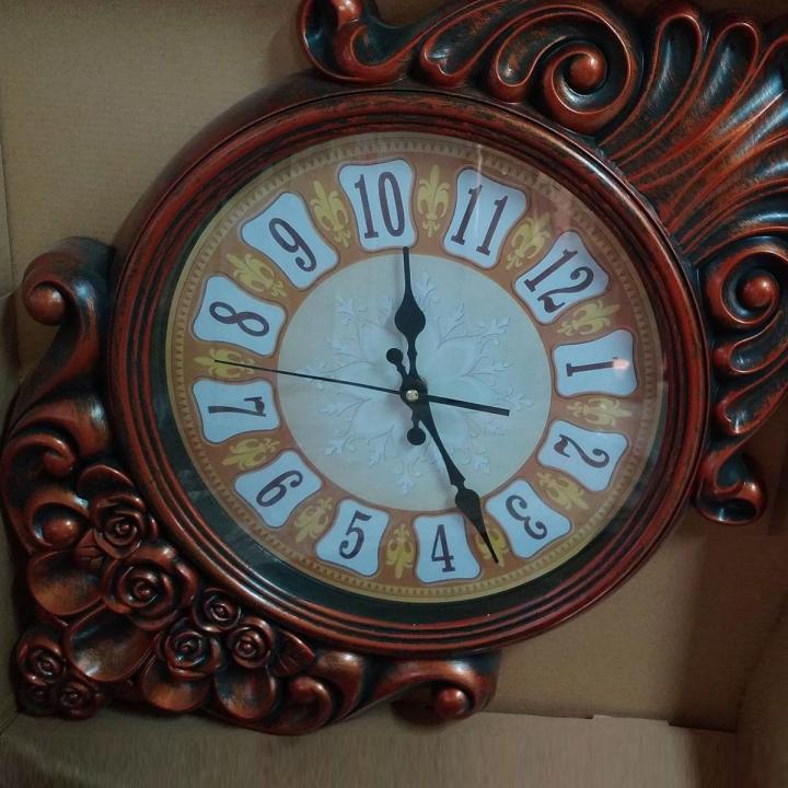 ANTIQUE WALL CLOCK "BEAUTIFUL" WOOD DESIGN-Browne | Daraz.com.bd