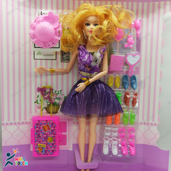 Girl Angela Stylish Barbie Doll Wonderful Toy With Dress & Accessories ...