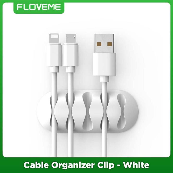 Floveme Cable Clip Self Adhesive Cable Organizer Wire Holder Cable ...