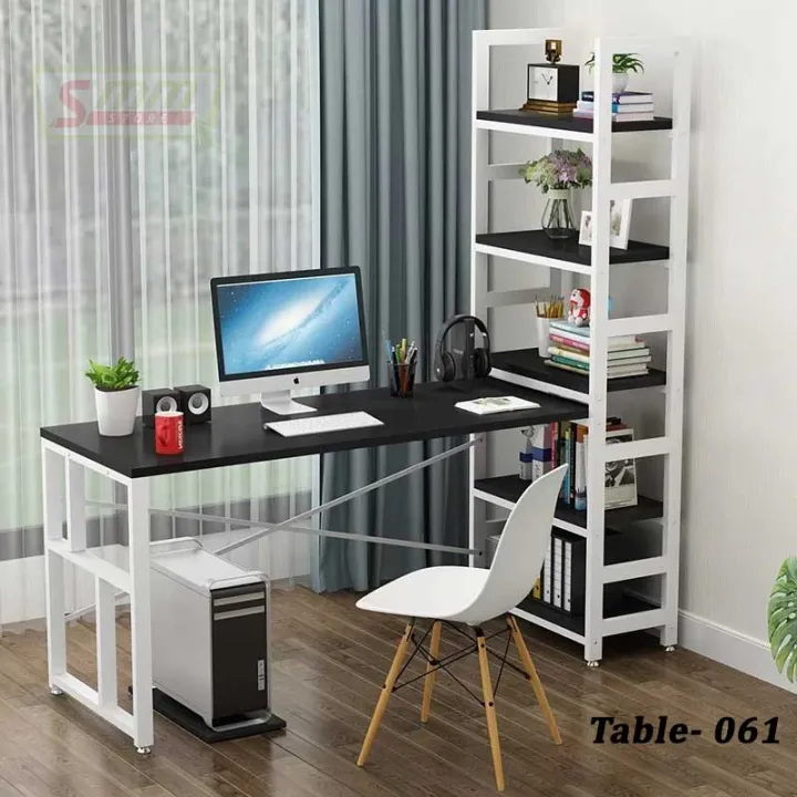 New Design Modern Computer Table With Shelf T061 | Daraz.com.bd