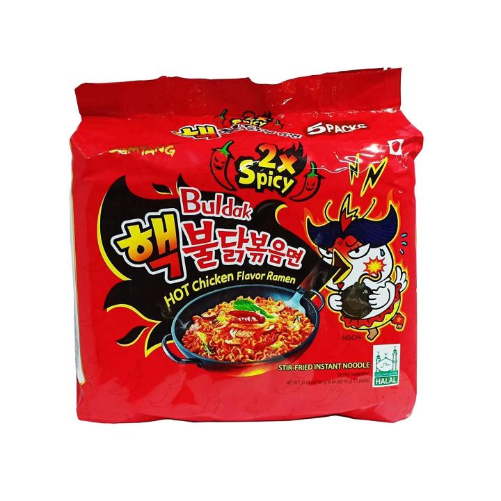 Samyang Korean Buldak Hot Chicken Flavor Ramen 2X Spicy Noodles family ...
