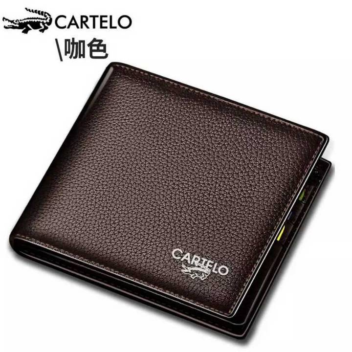 Leather Wallet for Men-Black ( CARTELO ) | Daraz.com.bd