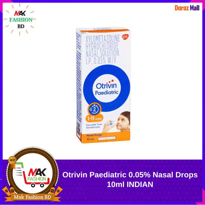 Otrivin Paediatric 0.05% Child Nasal Drops 10ml INDIAN | Daraz.com.bd
