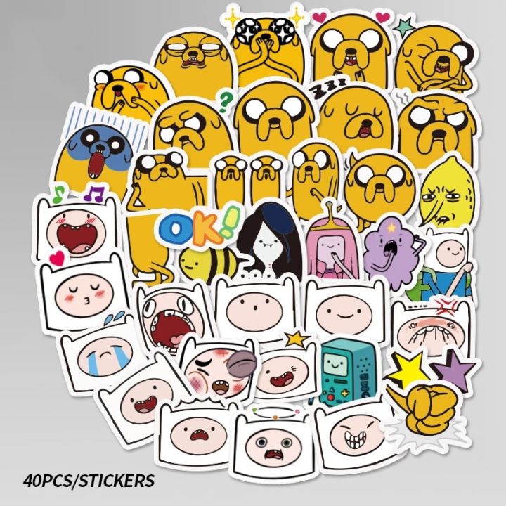 【Lejia】 Mini Adventure Time Cartoon Waterproof Stickers PVC For Luggage ...