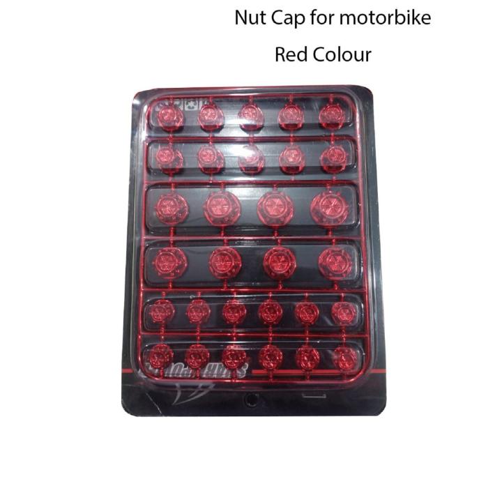 30Pcs/Set Motorcycle Nut Bolt Cap Cover Decor Motorbike Ornamental ...