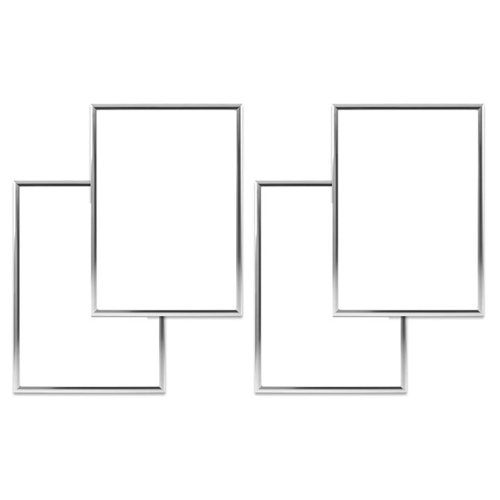 4 Picture Frames, A4 Silver Picture Frames, with Unbreakable s, Picture ...