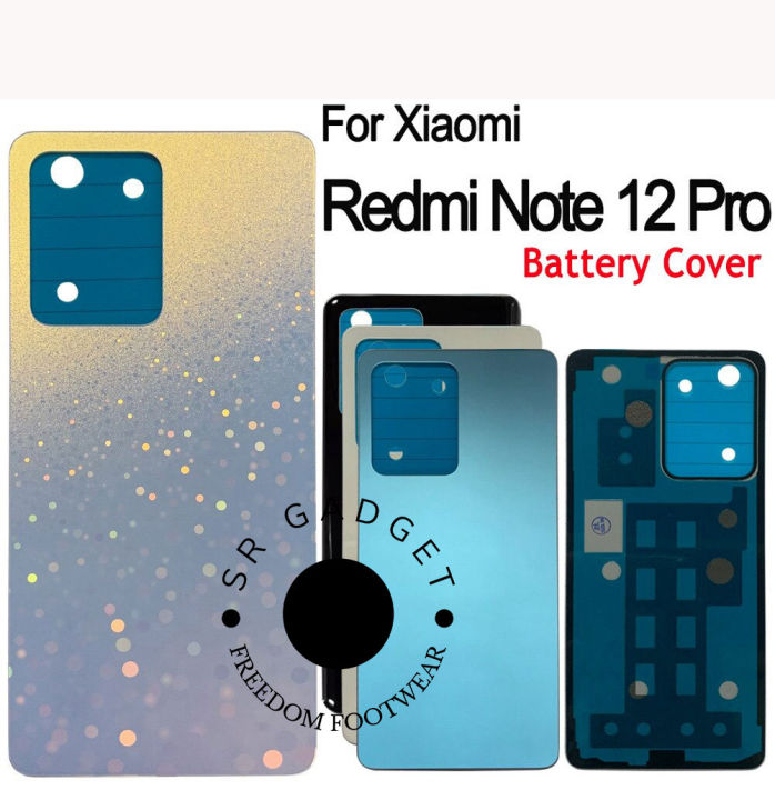 Replacement Backshell Glass Panel for Xiaomi Redmi Note 12 Pro Battery ...