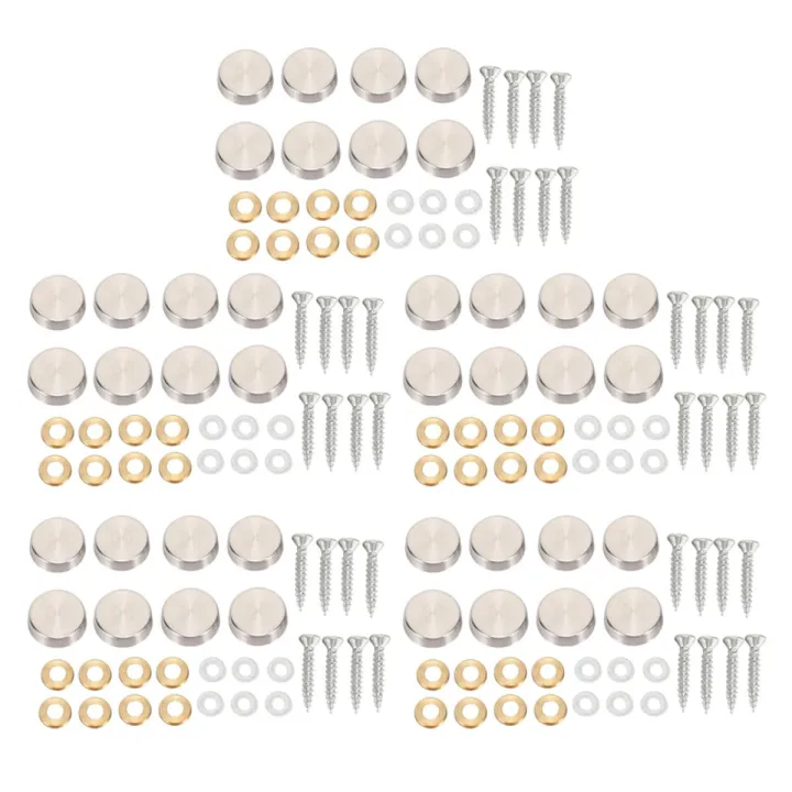16 mm Stainless Steel Mirror Nails Screw Cap (40 Pieces) | Daraz.com.bd