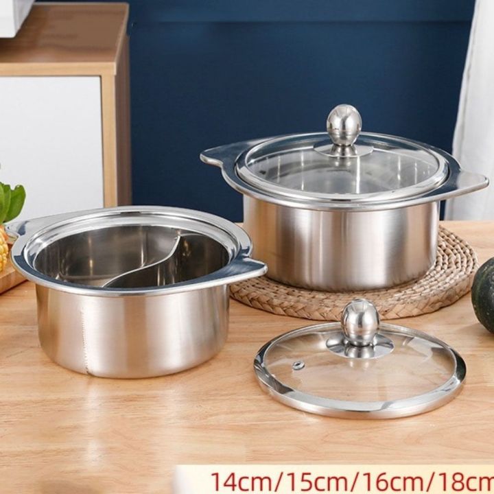 Portable One Person Cooking Boiling Pot Multi Purpose 14/15/16/18cm ...