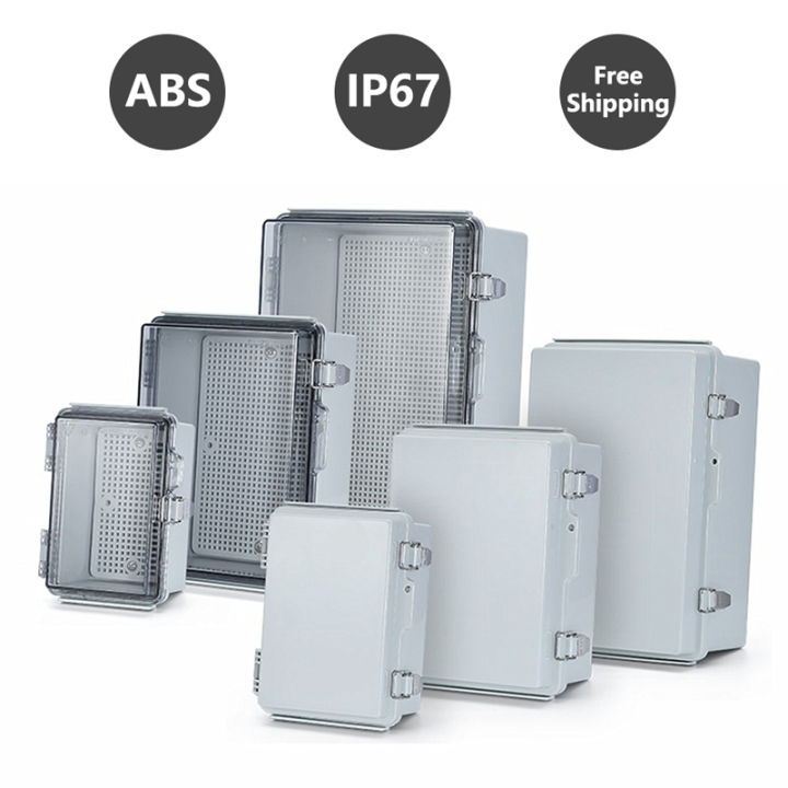 IP67 Waterproof Gray/Transparent Cover Enclosure Juction Box ABS ...