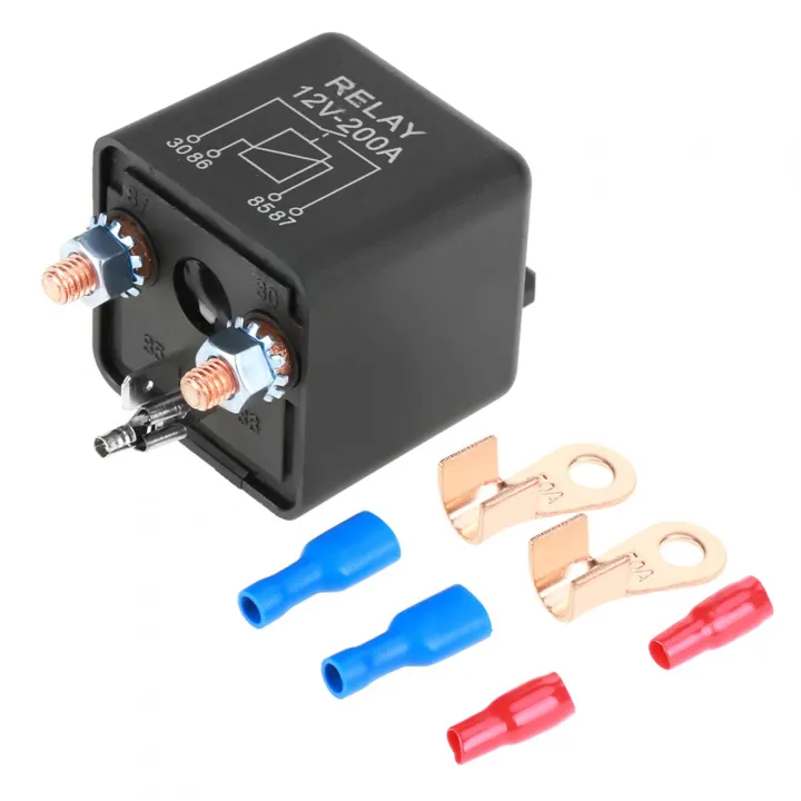 12V 200A Normal Open Heavy Duty Car Truck Starter Relay with Terminals ...