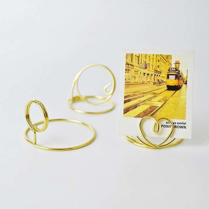 Cute Card Display Memo Holder Stand Metal Card Holder Vertical Note ...