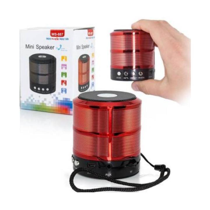 WS 887 Wireless Bluetooth Speaker TF, USB, FM, AUX Portable Music Mini ...