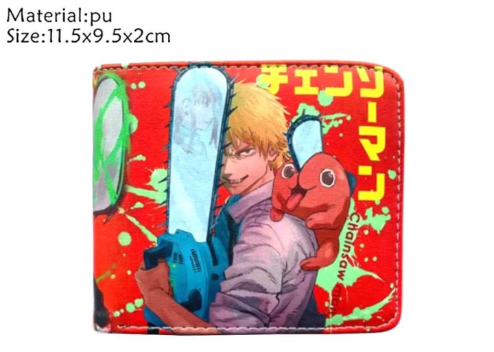 Anime Chainsaw Man Denji Leather Slim Card Money Holder Fashion Wallets ...