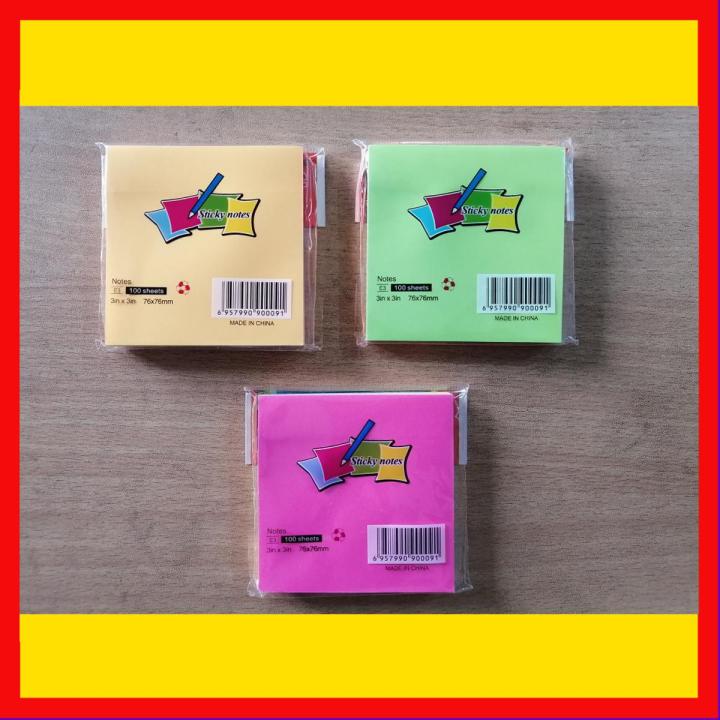 Sticky Notes 3x3" Post It Note Pad 5 Colors notepaper - 400 Sheets ...