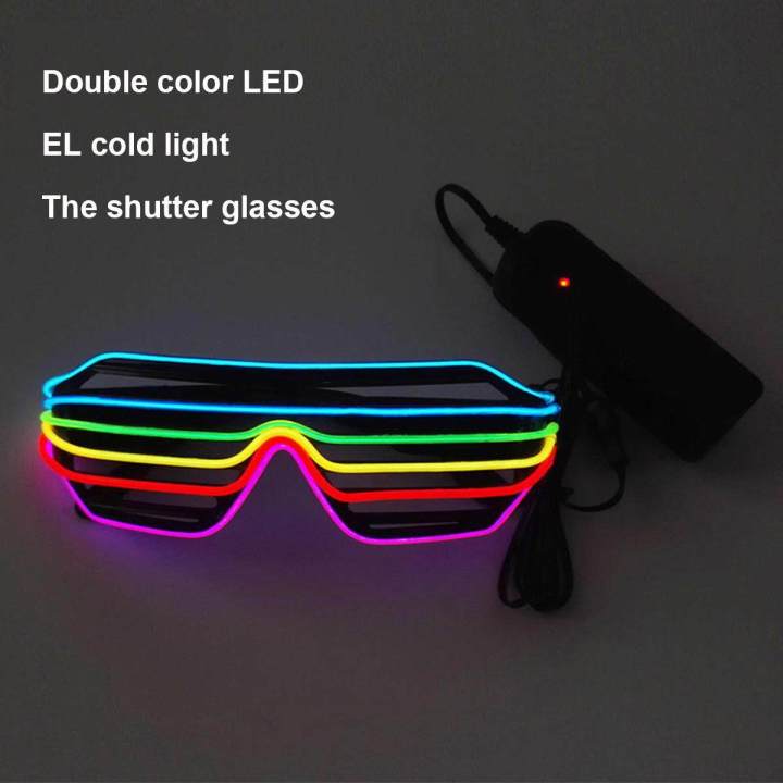 New 6 Colors LED Golwing Lighting EL Cold Light Glasses Eyewear ...